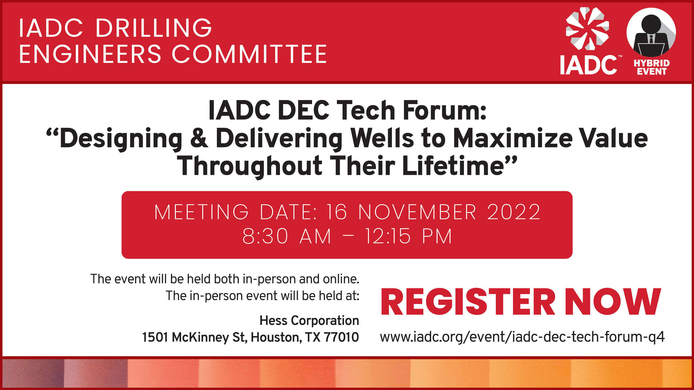 Upcoming DEC Tech Forum - "Designing & Delivering Wells to Maximize ...