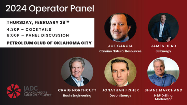 OK-TX Panhandle Chapter to Host 2024 Operator Panel - IADC.org