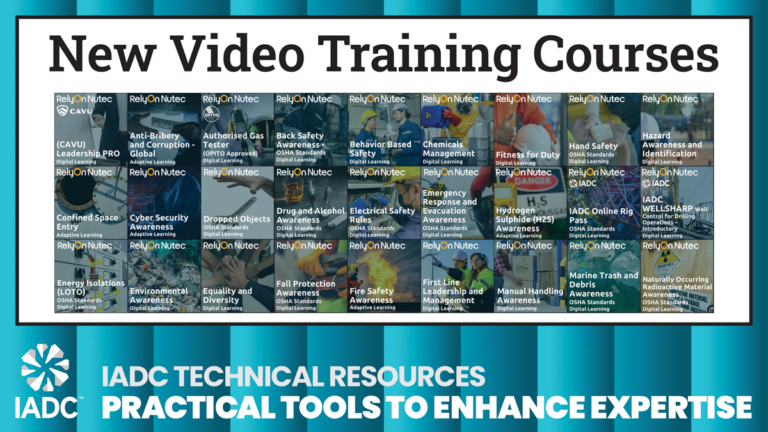 New Video Training Courses Now Available on IADC Bookstore - IADC.org